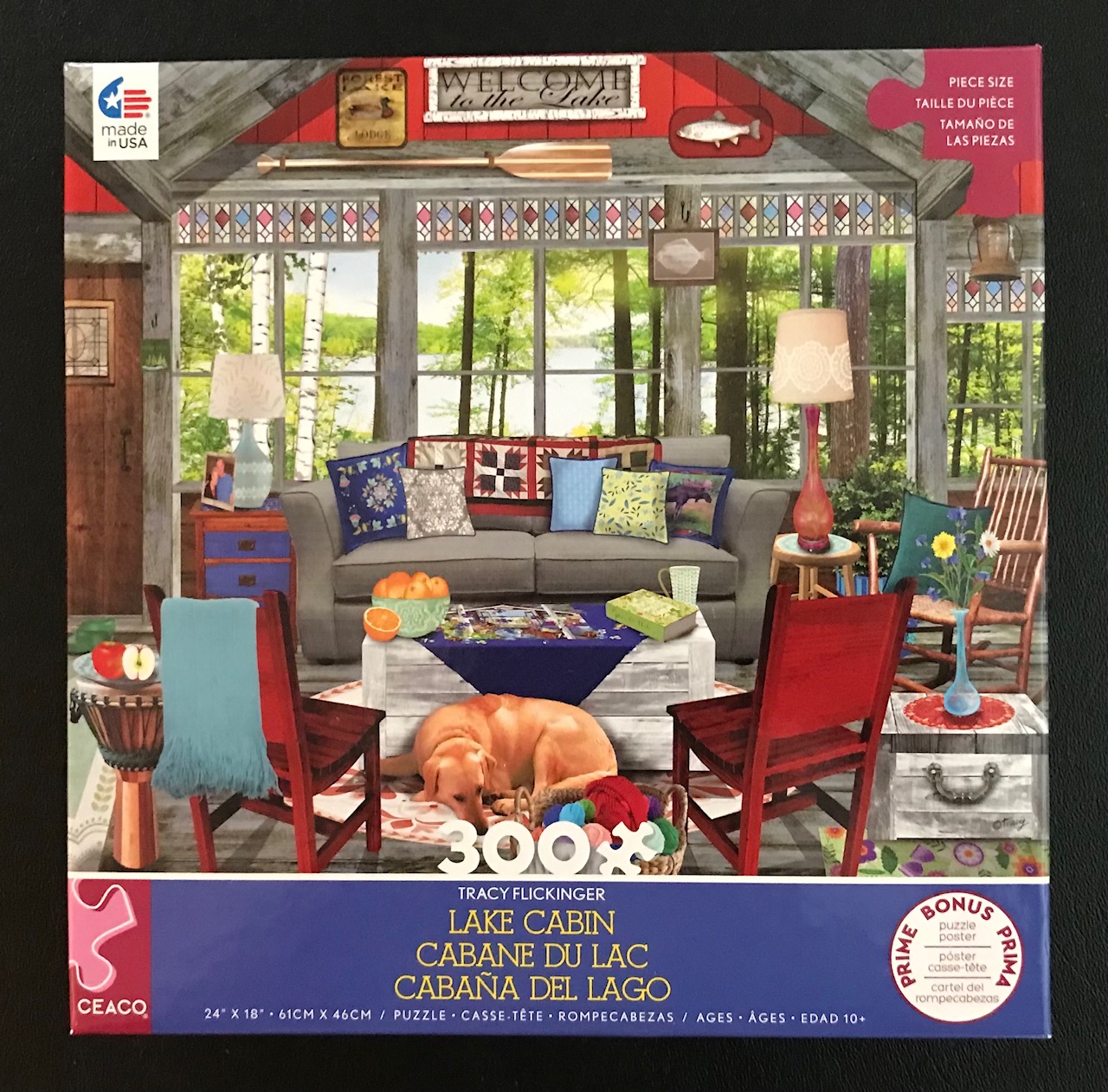 30527 - Ceaco - 24" x 18" - Tracy Flickinger - Lake Cabin - 300 Piece ...