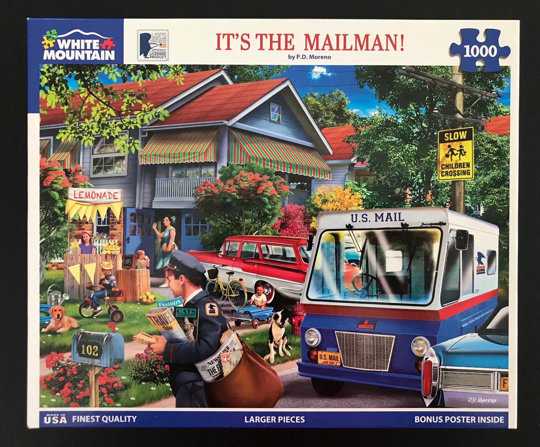 10005 - White Mountain - 24" x 30" - P.D. Moreno - It's The Mailman ...