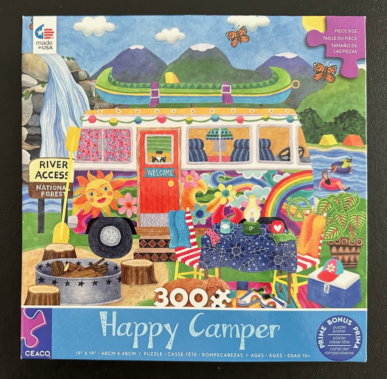 30394 - Ceaco - 19" x 19" - Stephanie Peterson Jones - Happy Camper ...