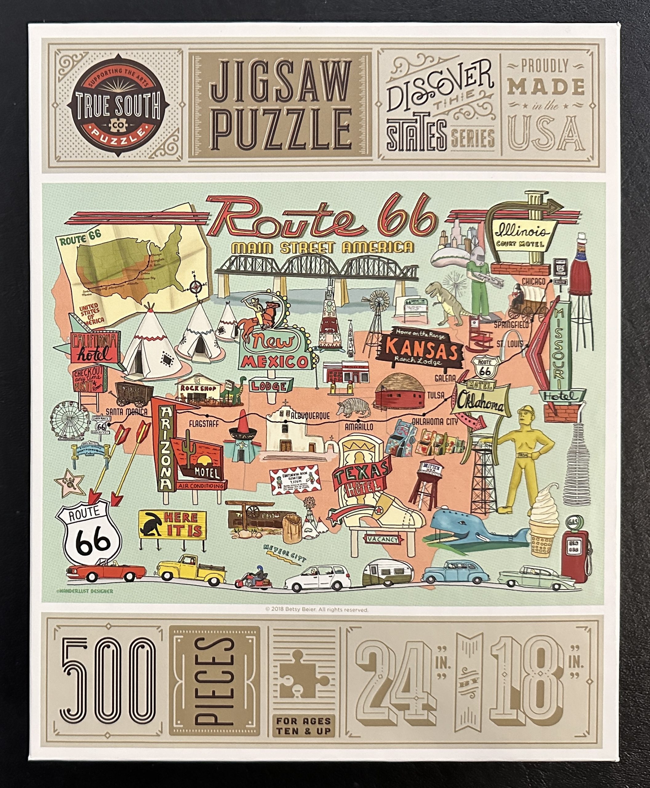 50327 - True South Puzzle Co - Discover the States Series - 24" x 18 ...