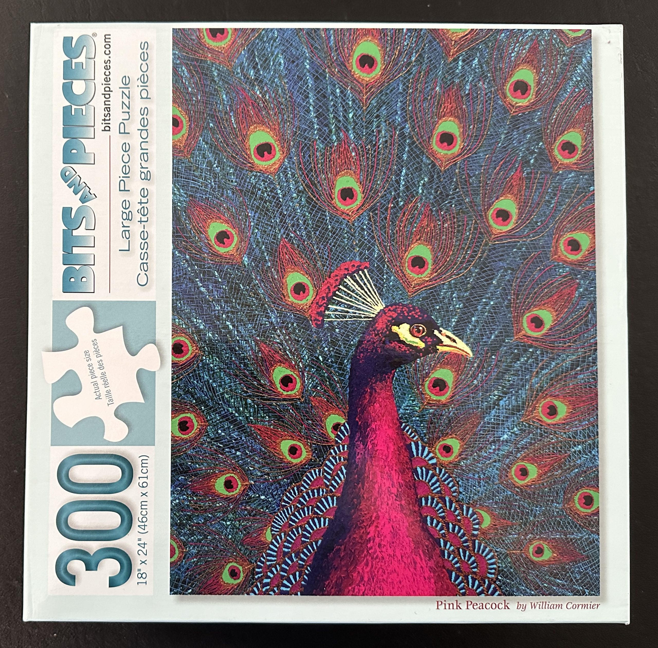 30647 - Bits and Pieces - 18" x 24" - William Cormier - Pink Peacock ...